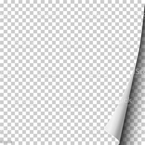 벡터 텍스트 광고 및 기타에 대 한 컬된 코너와 투명 한 종이의 시트입니다 서식 파일 종이 디자인 가장자리에 대한 스톡 벡터 아트 및 기타 이미지 Istock