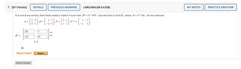 Solved If A And B Are Similar Then There Exists A Matrix P Chegg Com
