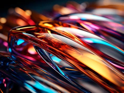 Premium Ai Image Abstract Colorful Glass Wave Background Generative Ai