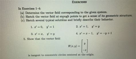 Solved EXERCISES In Exercises A Determine The Vector Chegg Com