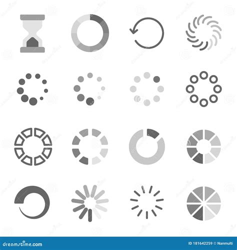 Loading Symbol Icon Set Vector Illustration Contains Such Icon As