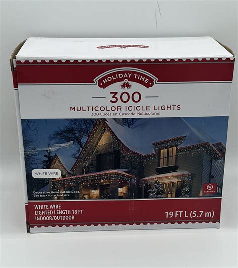 Holiday Time Christmas Lights Multi Colored Mini Lights 300ct For