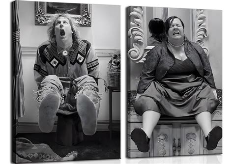 Funny Bathroom Wall Art Set Of 2 Black And White Vintage