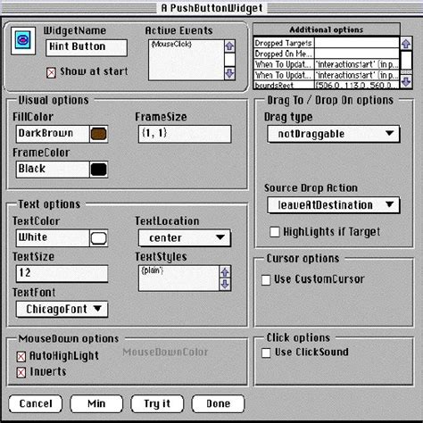 Options Dialog For A Push Button Widget Download Scientific Diagram