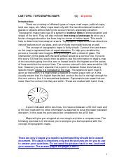 Topo Maps Lab 1 Pdf LAB TOPIC TOPOGRAPHIC MAPS C 24 Points Introduction There Are A Variety
