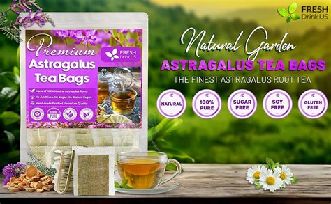 Freshdrinkus Premium 75 Astragalus Root Tea Bags 100