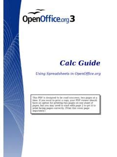 OpenOffice Org 3 X Calc Guide Openoffice Org 3 X Calc Guide Pdf PDF4PRO