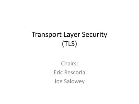 Ppt Transport Layer Security Tls Powerpoint Presentation Free