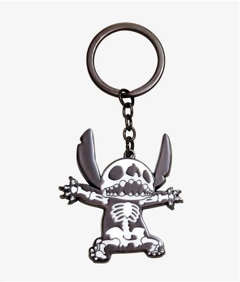 Disney Lilo And Stitch Skeleton Enamel Keychain Lilo And Stitch Disney Jewelry Stitch Disney