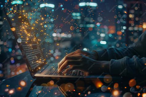 Premium Photo Digital Technology Concept Internet Network Connection Computer Programmer