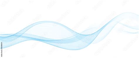 Abstract Wavy Wave Vector Blue Wave Motion Curve Flow Smoke Design Stock Vector Adobe Stock