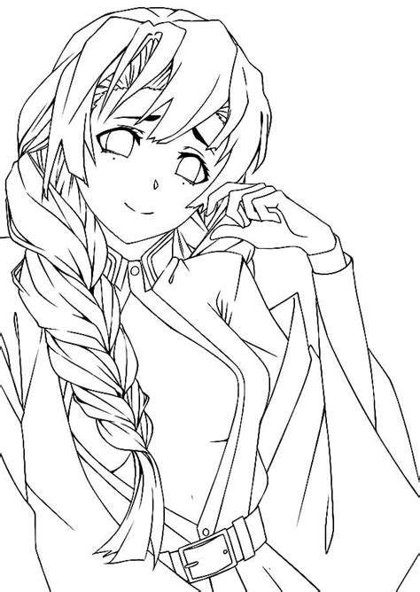 Lovely Mitsuri Kanroji Coloring Page Printable