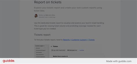 How To Run A Report On Tickets On Intercom Guidde Gallery