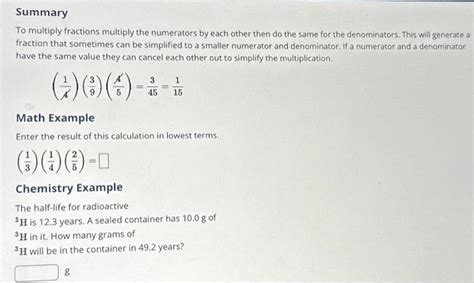 Solved To Multiply Fractions Multiply The Numerators By Each