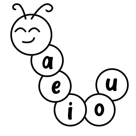 Dibujo De Vocales Para Colorear E Imprimir Dibujos Y Colores