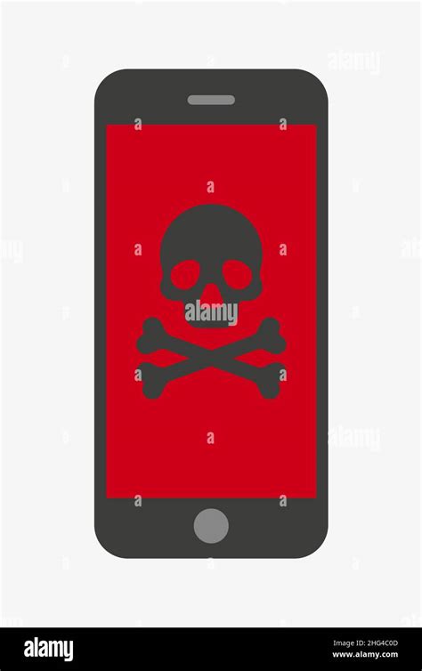 Malware Notification On Mobile Phone Vector Icon Stock Vector Image And Art Alamy