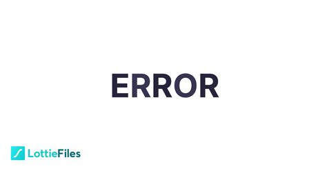 Creative Error Animation With Ball On Lottiefiles Free Lottie Animation