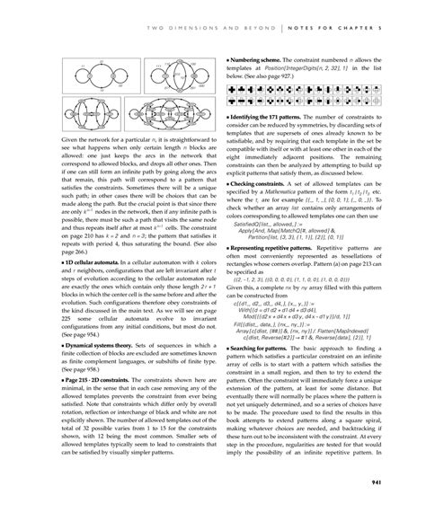 Notes For Systems Based On Constraints A New Kind Of Science Online By Stephen Wolfram Page 941