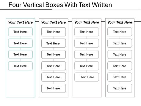 Four Vertical Boxes With Text Written PowerPoint Design Template Sample Presentation PPT