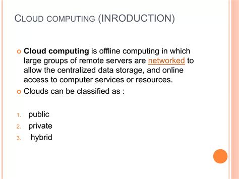 Cloud Computing Hybrid Architecture Pptx Cloud Computing Internet