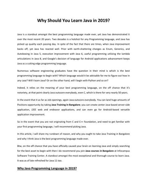 Why You Should Learn Java In 2019 Converted