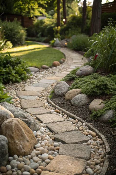 Unique Rock Border Ideas For Distinctive Garden Edges Light And Layer