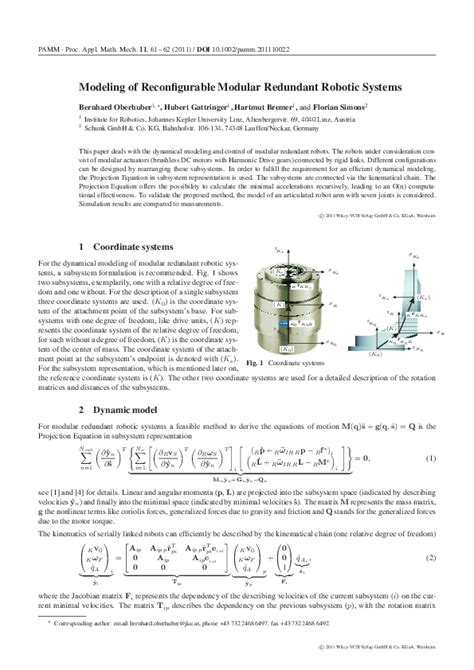 Pdf Modeling Of Reconfigurable Modular Redundant Robotic Systems
