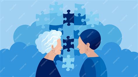 Empathetic Caregiver Supporting Elderly Female Characters With Dementia Premium Ai Generated