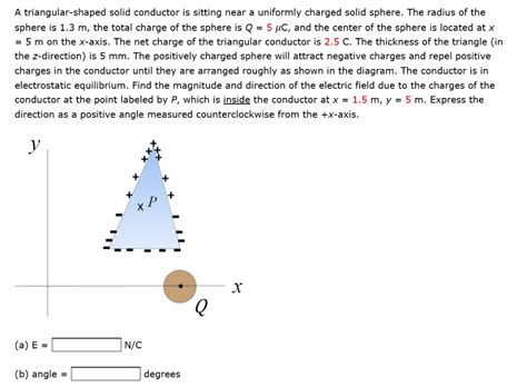 Solved A Triangular Shaped Solid Conductor Is Sitting Near A Chegg Com