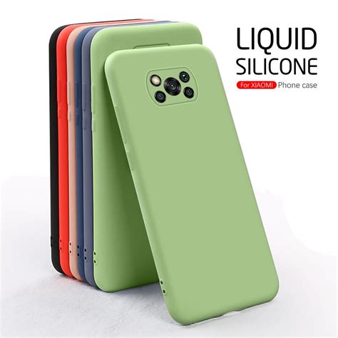 Camera Lens Protect Liquid Silicone Case For Xiaomi Poco X3 NFC Pocox3 Pro M3 Soft Cover On