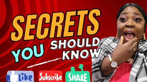 The Secret You Need To Know Youtube