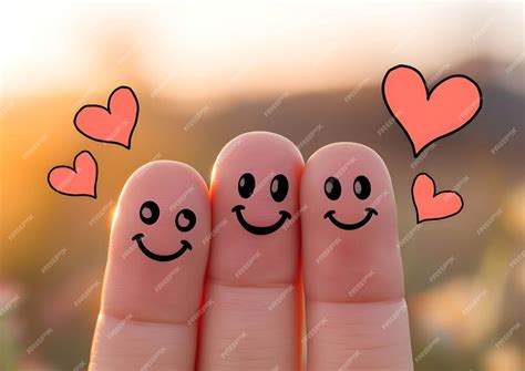 Cute Fingers Smile Friendship Day Premium Ai Generated Psd