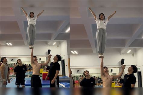 艺高人胆大！男生单手托举师姐空中换手：掌上起舞竟是真的 师姐 换手 男生