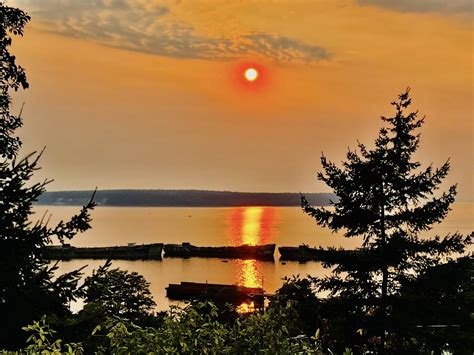 🔥🌫💥 Hazy Smoky Wildfire Sunset Sunshine Coast Bc Canada Facebook