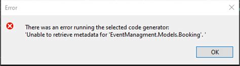 C Cannot Create Controller With Entity Framework Here Was An Error
