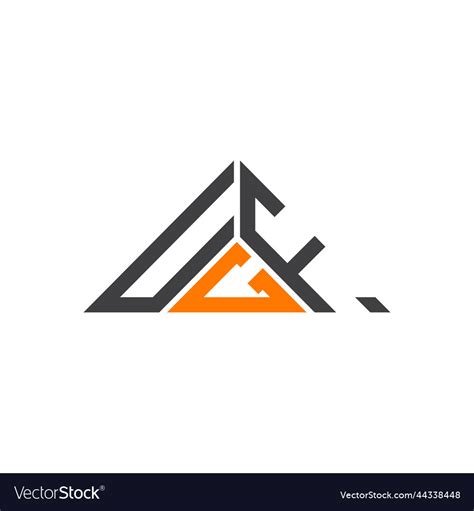 Ugf Letter Logo Creative Design With Graphic Vector Image
