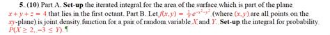 solved 5 10 part a set up the iterated integral for the