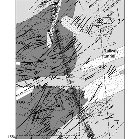 Fault Zones Mapped In The Area Of The Gotthard Pass Black Lines Download Scientific Diagram