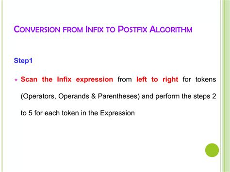 infix to postfix conversion pptx