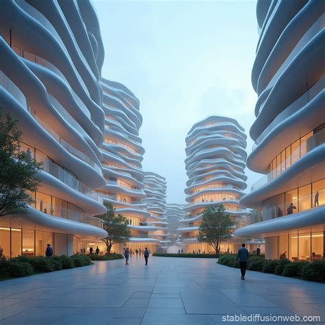 Curved Architecture Ideas Prompts Stable Diffusion Online