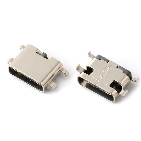 USB C Female Connector USB Connector 6pin Right Angle Sink Plated Female Type C Connector