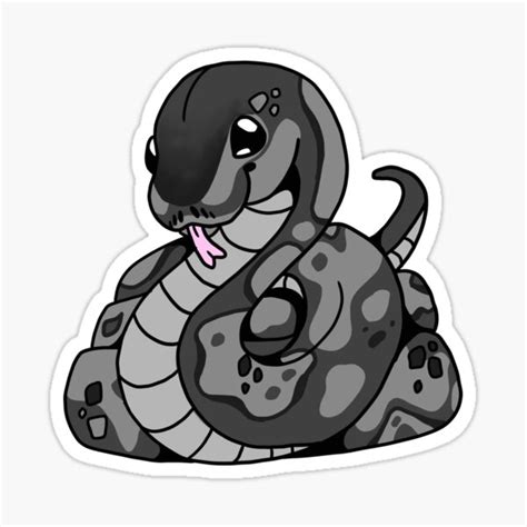 Axanthic Cute Ball Python Sticker For Sale By ConvenientCat Redbubble