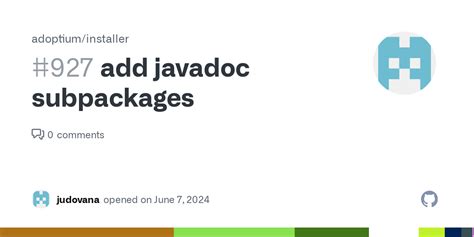 add javadoc subpackages · issue 927 · adoptium installer · github