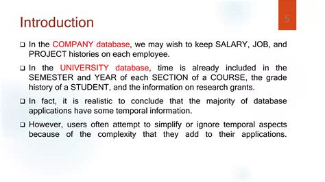 Temporal Databases Pptx Databases Computer Software And Applications
