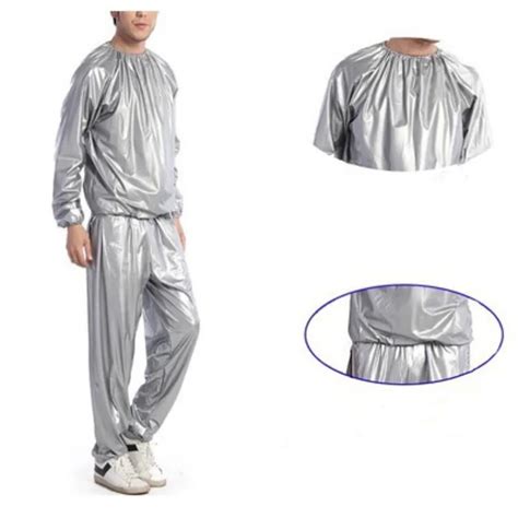 Unisex Sauna Suit Pvc Fitness Sweating Sauna Suit With Stripes