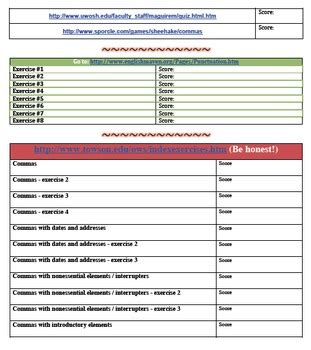 Comma Computer Lab Activity By Mskcpotter Teachers Pay Teachers