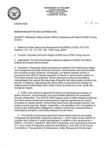 USACE Mississippi Valley Division Engineering With Nature