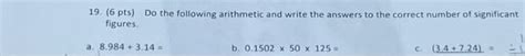 Solved 19 6 Pts Do The Following Arithmetic And Write The Chegg Com
