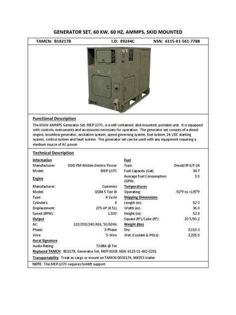60kw Ammps Generator Set Pdf