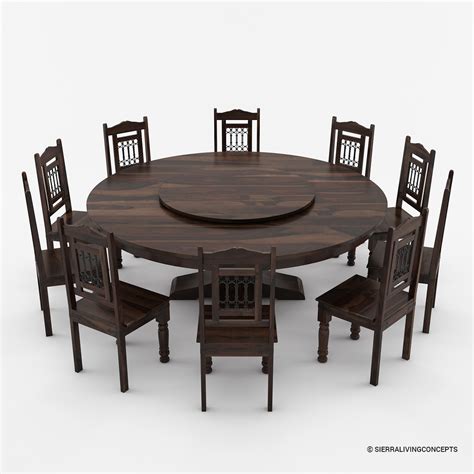 Round Dining Table Set For 8 10 People Stylish And Spacious